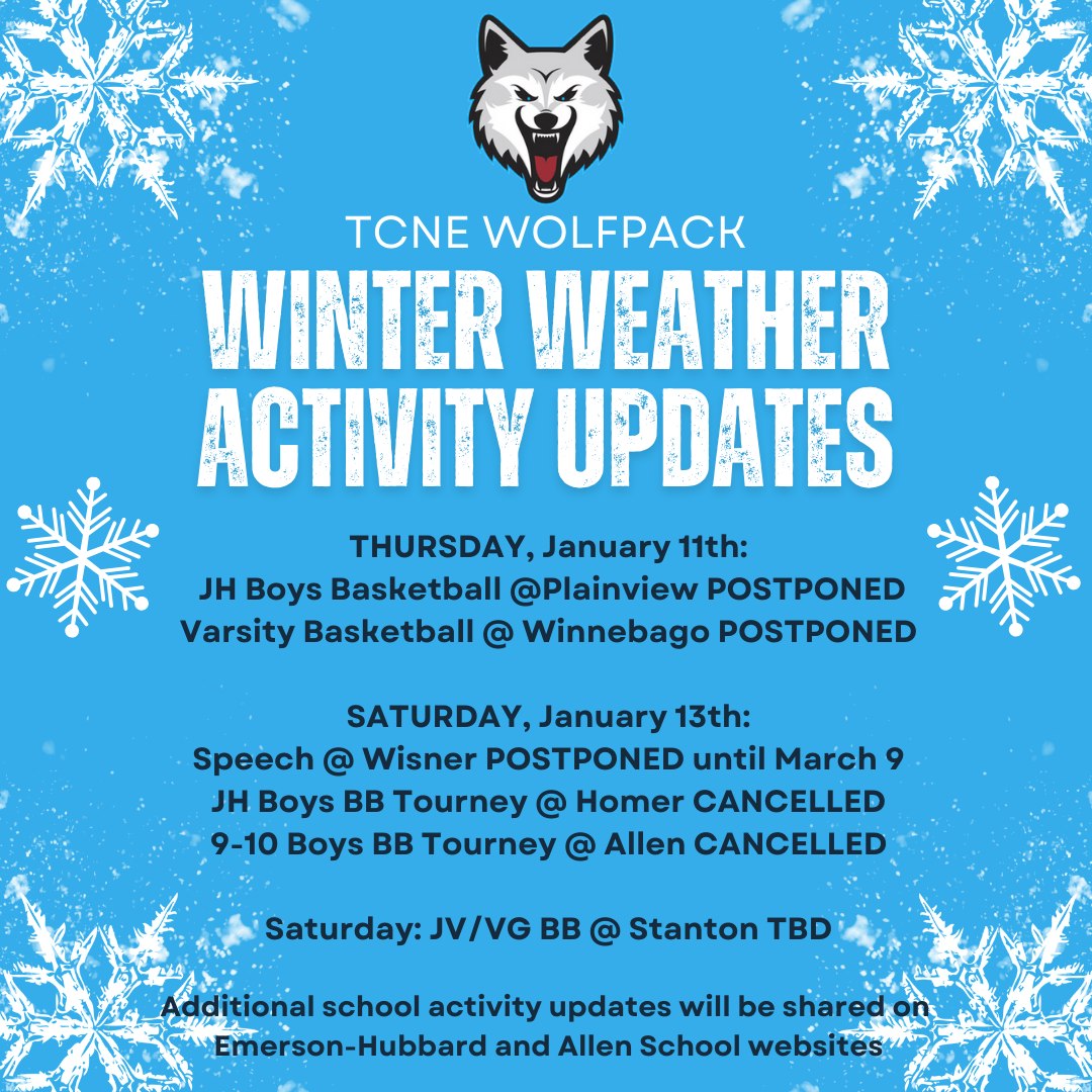 Allen Consolidated Schools - Wolfpack Events Update 1_11_24
