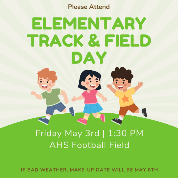 Allen Consolidated Schools - Elementary Track & Field Day: Friday May 3rd