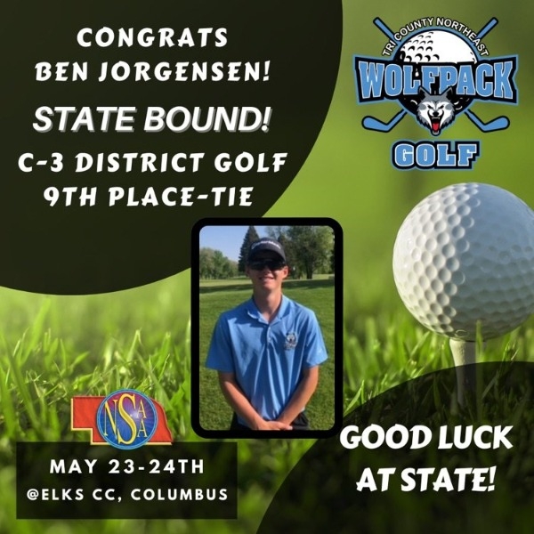 Allen Consolidated Schools - Ben Jorgensen Qualifies for State Golf
