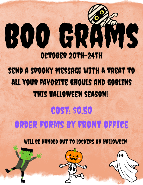 Allen Consolidated Schools - EXTENDED DUE DATE Boo Grams: October 20th-28th